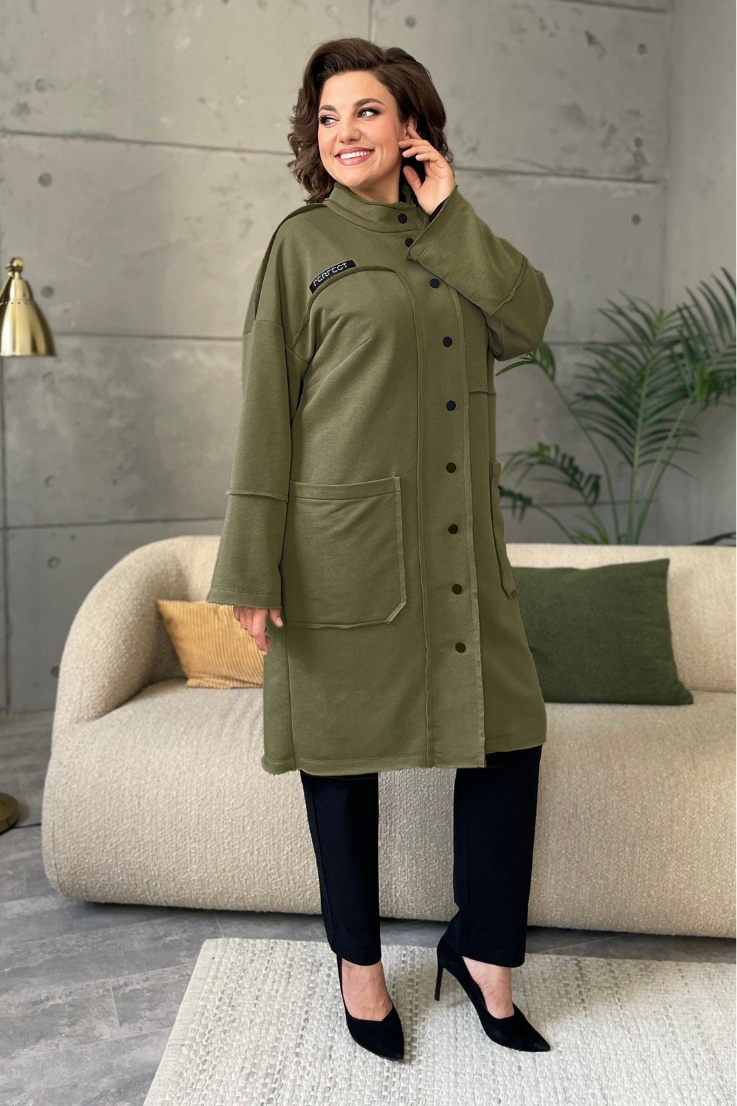 Кардиган 2147 хаки Rumoda купить в интернет магазине Велесмода